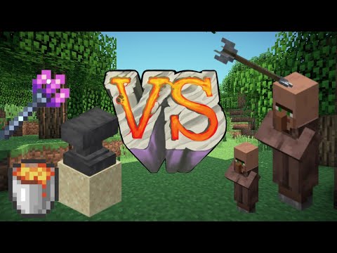 villagers VS Lava . arrow . Sand . Trident. A. - YouTube