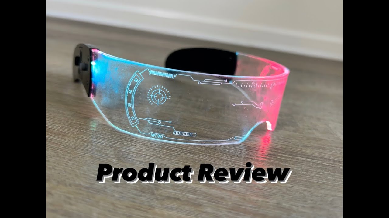 In Hand Review of CLZFXS Led Glasses Light Up for Halloween Cosplay ...