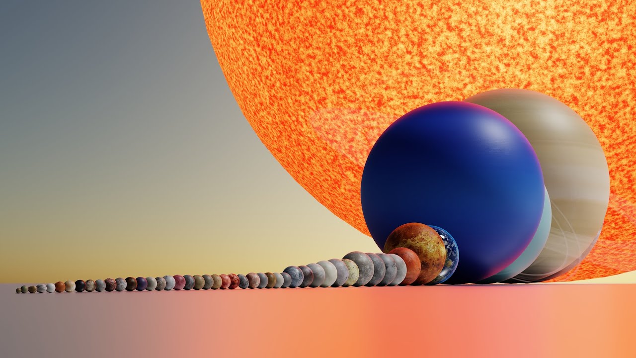 Solar System Size Comparison In Detailed 2025 3d Animation Youtube 7846
