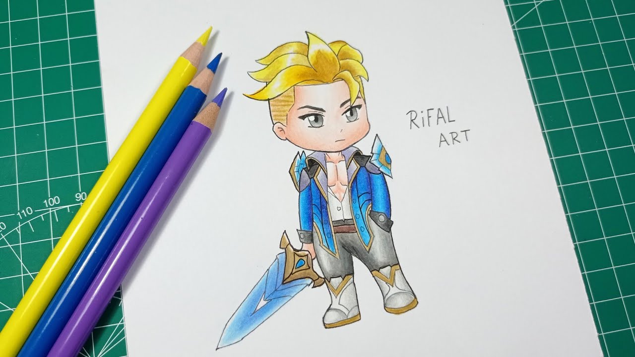 Cara Menggambar Fredrinn Skin Normal Mobile Legends Chibi | How to draw ...