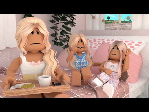 Family SICK DAY ROUTINE! *FOOD POISONING? EVIE THREW UP!* WITH VOICES RP! Roblox Bloxburg Roleplay