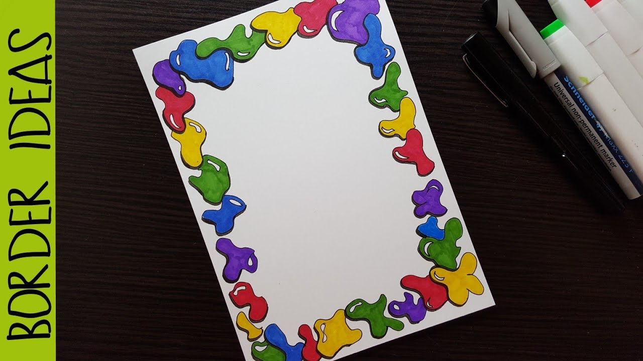 Border designs on paper|Border Designs|Project work Designs|Borders ...