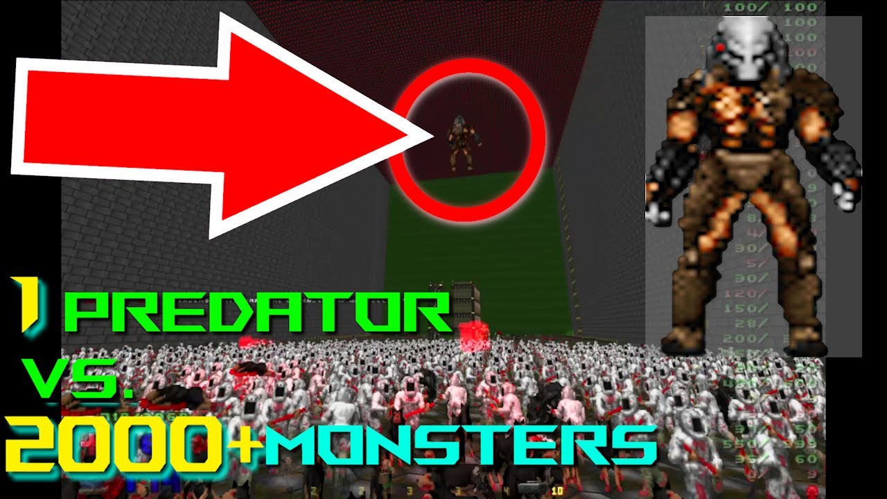 1 Predator VS. 2000+ MONSTERS! - DOOM II Epic Battles - YouTube