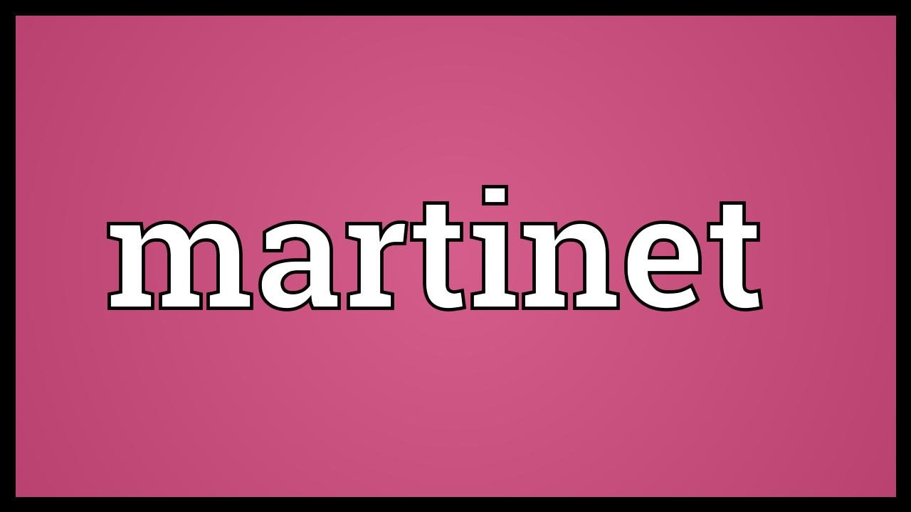 Martinet Meaning - YouTube