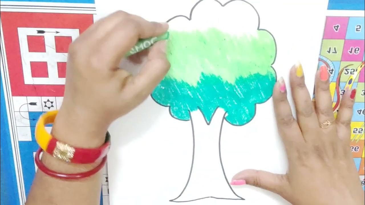 How To Draw Tree Step By Step Easy Youtube