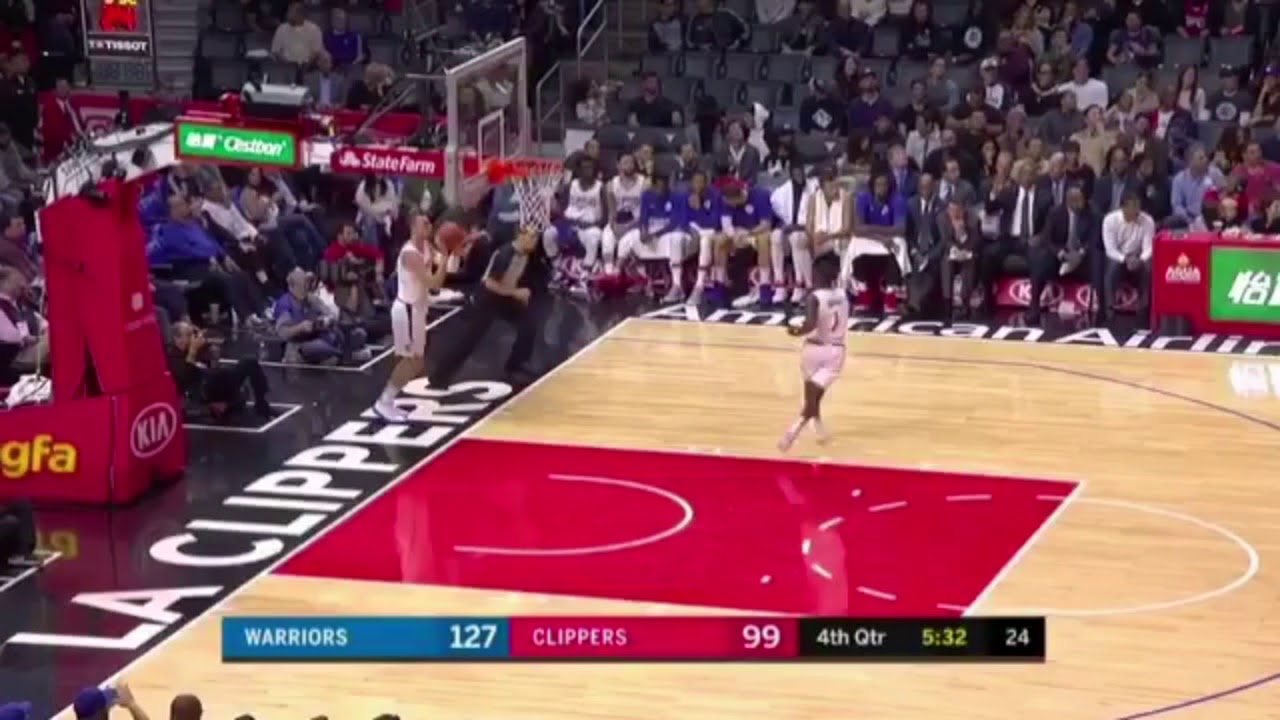 Jordan Bell put-back Dunk Vs The Clippers - YouTube