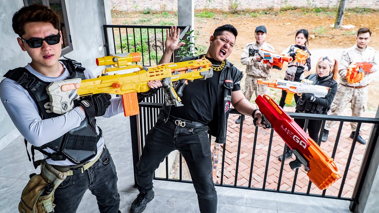 LTT Game Nerf War : Three Strong Girls Warriors SEAL X Nerf Guns Fight ...