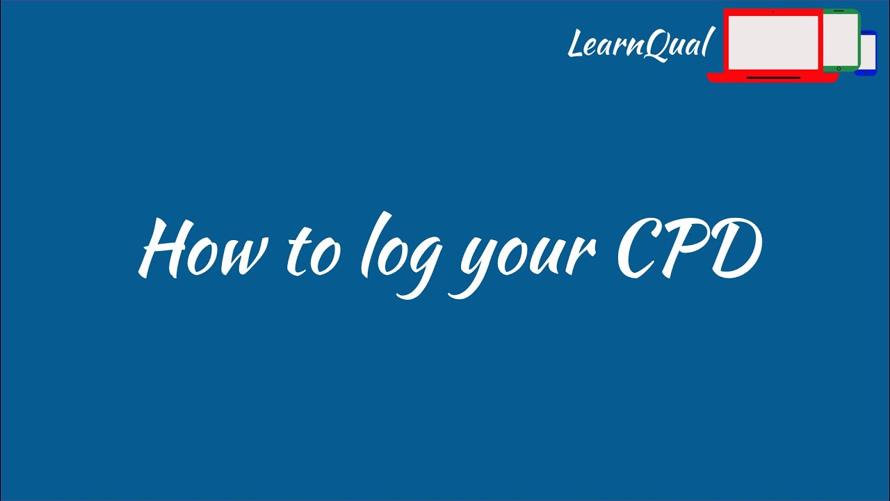 How to log your CPD - YouTube