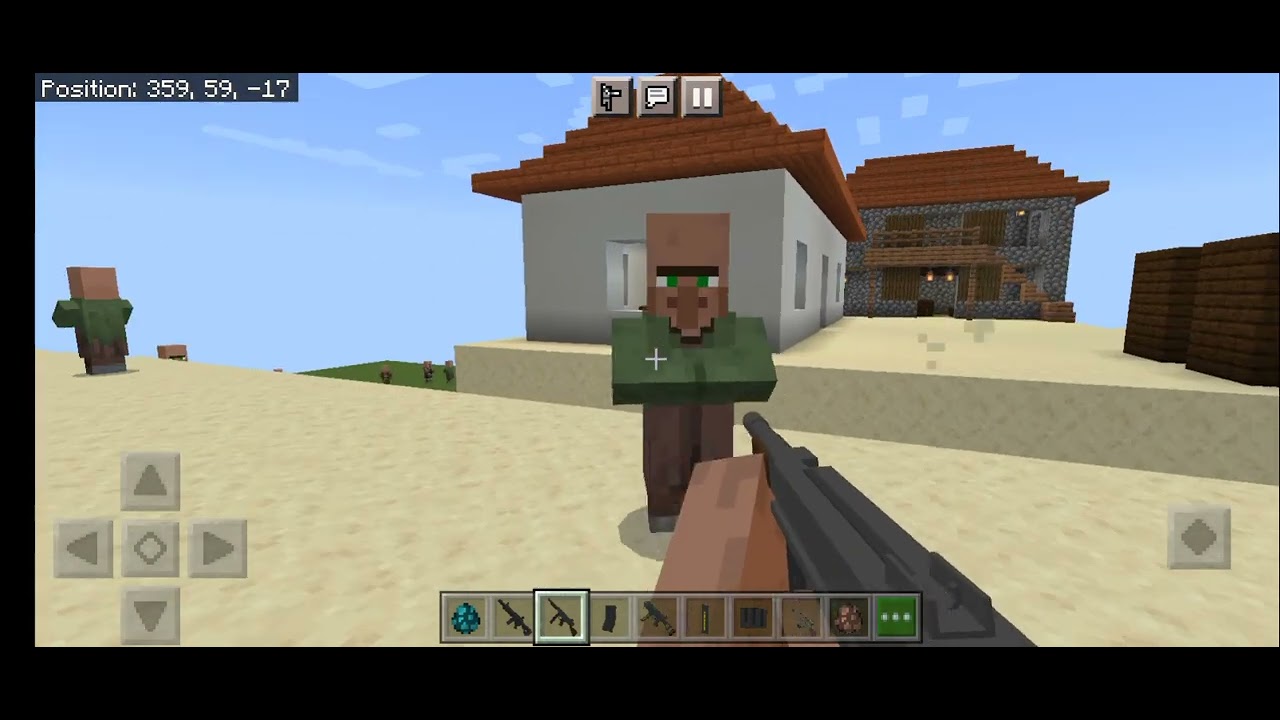FREE FIRE CLOCK TOWER IN MINECRAFT KILLING GUN TO VILLAGERS #minecraft ...