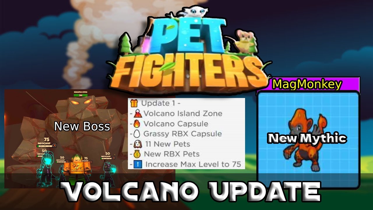 Volcano Update | Pet Fighters Simulator [Roblox] - YouTube