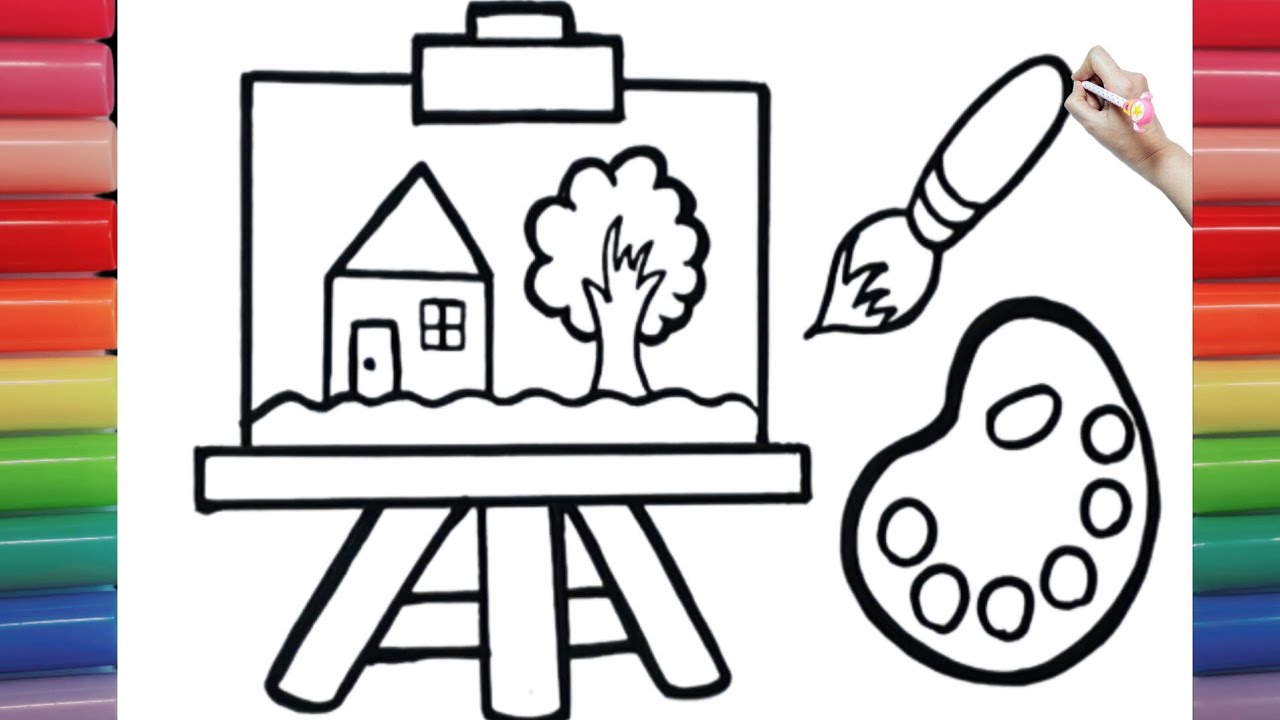 Color and Paint a Beautiful Picture with Palette and Brush 🎨🖌️ Perfect ...
