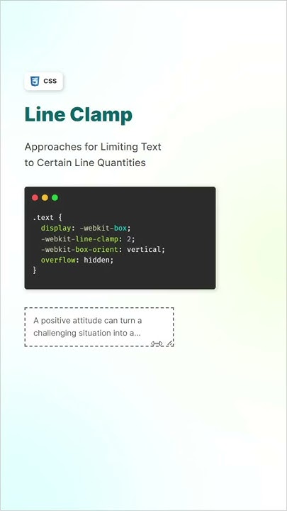 Optimize Text Display In Multi Lines With Line Clamp Shorts Csstips Coding Csstricks Css