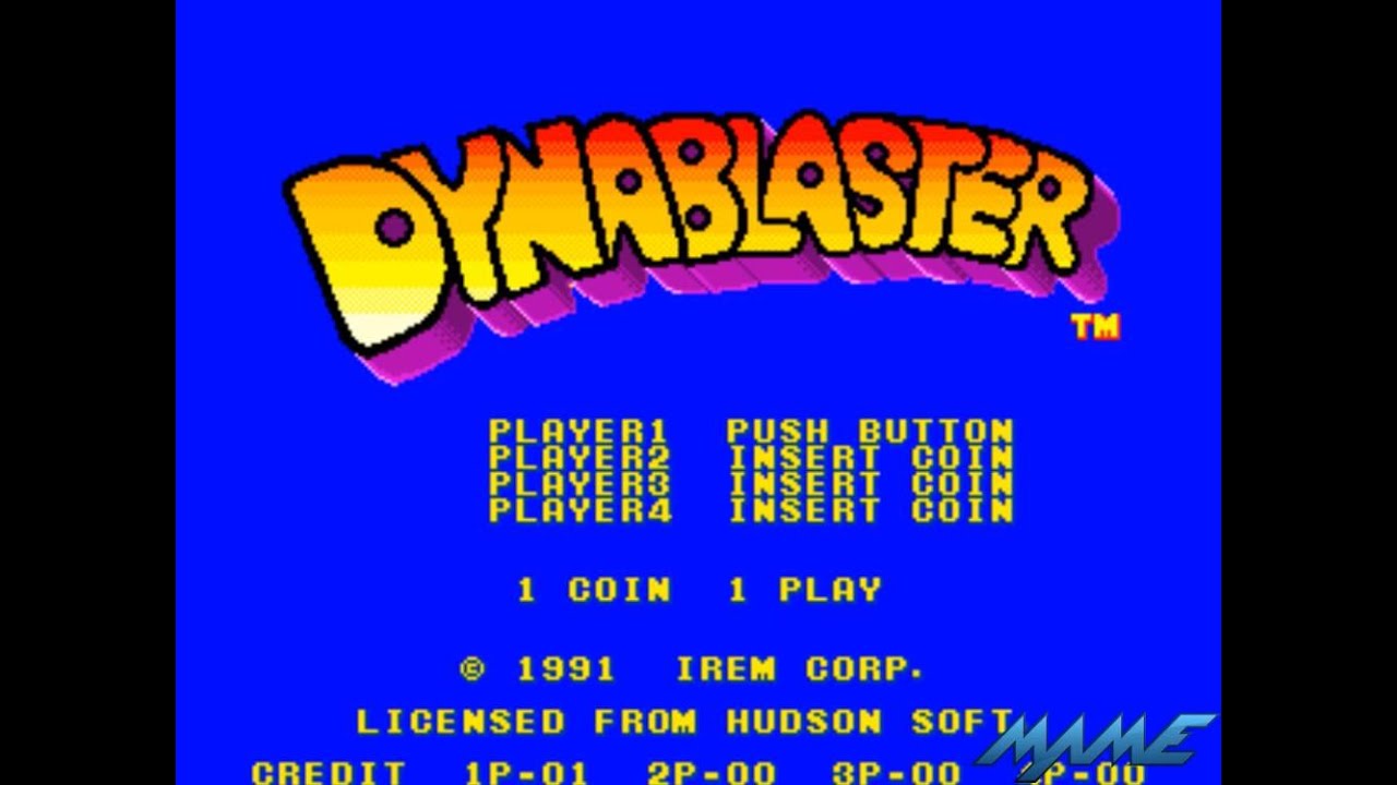 ARCADE (MAME) # DYNABLASTER / BOMBER MAN (IREM , 1991.) # 73.500 PTS. # - YouTube