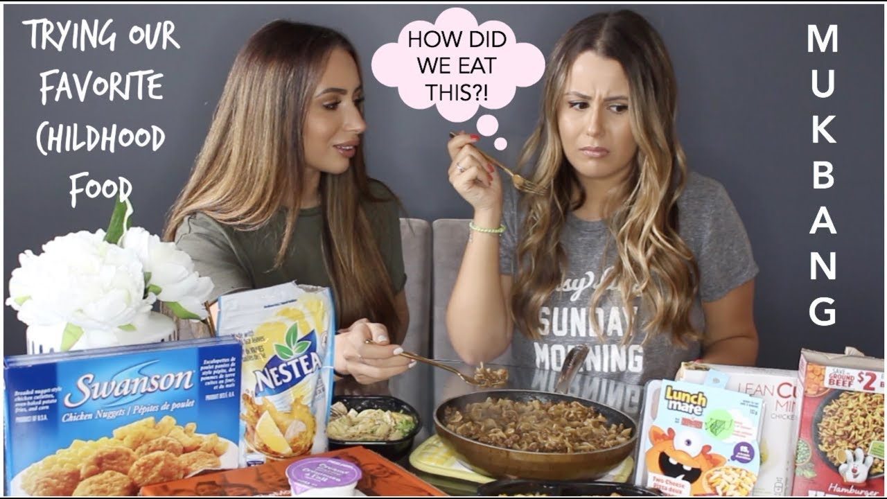 TRYING OUR FAVORITE CHILDHOOD FOODS | MUKBANG WITH TONI SEVDALIS - YouTube