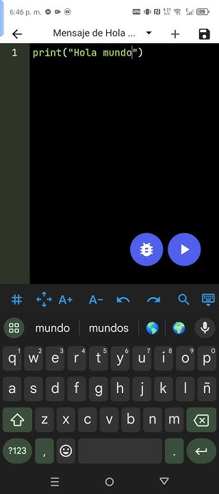 Como crear un codigo en python con el mensaje "Hola mundo" - YouTube