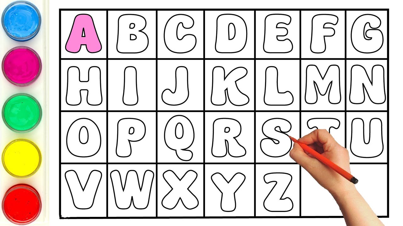 Rainbow ABC Painting 🌈 | Learn Letters and Colors for Children - YouTube