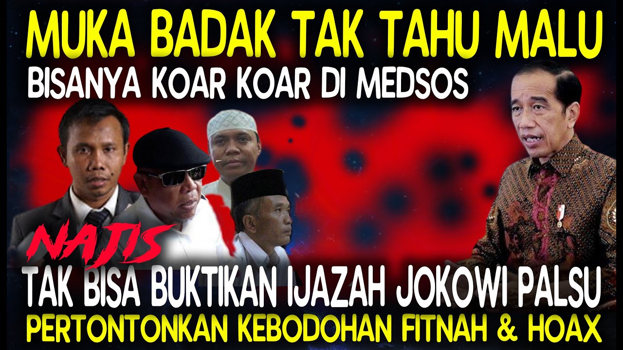 Muka Badak Tak Tahu Malu Bisanya Koar di Medsos Tak Bisa Buktikan ...