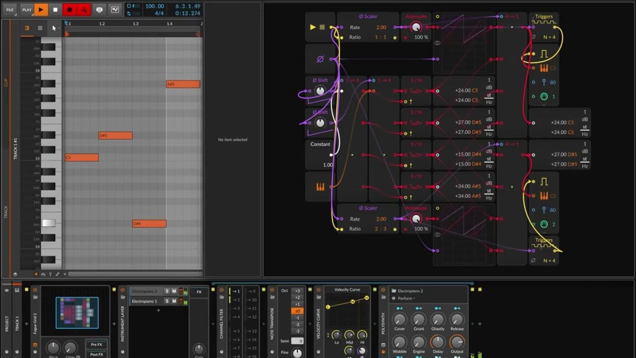 Fugue Grid - Bitwig multi-playhead sequencer - YouTube