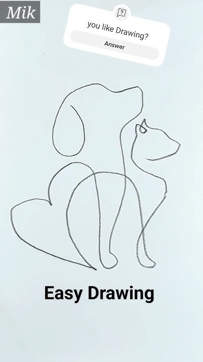 How to draw cat and dog - YouTube