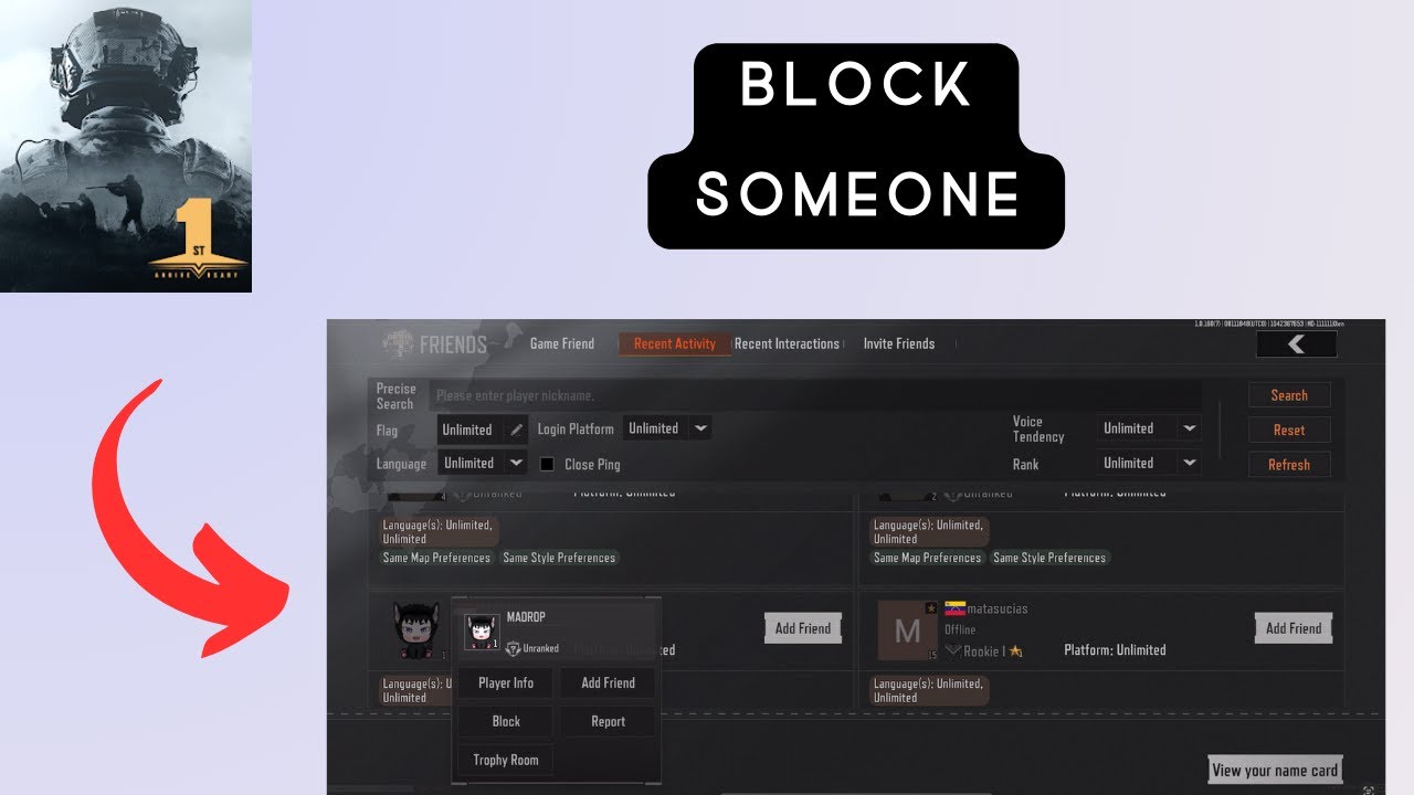 How to Block Someone in Arena Breakout: Realistic FPS - YouTube