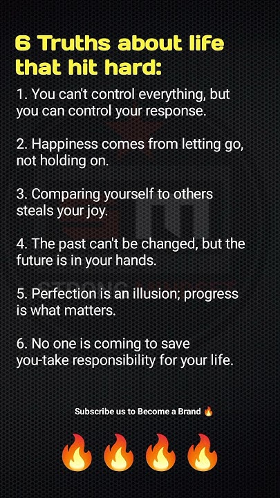 6 Truths about Life 🔥 - YouTube