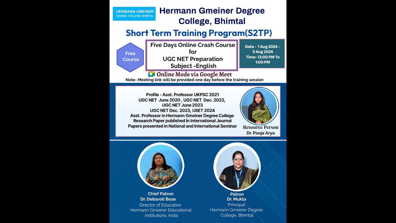Short Term Training Program ( S2TP ) | Hermann Gmeiner Degree College ...