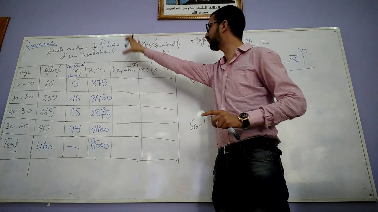 Statistique descriptive : calcule de la MOYENNE / VARIANCE / ECART TYPE ...