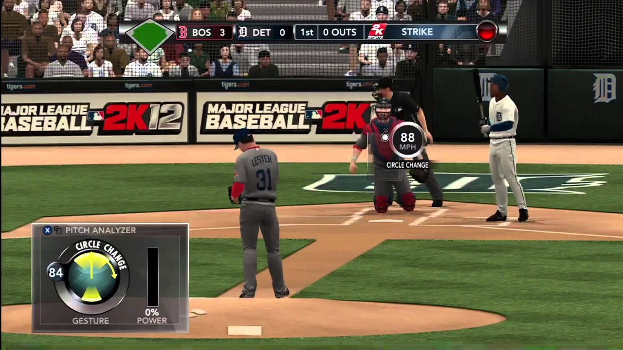 MLB 2K12 Gameplay Boston Red Sox Vs Detroit Tigers Gameplay 1 of 5 ...