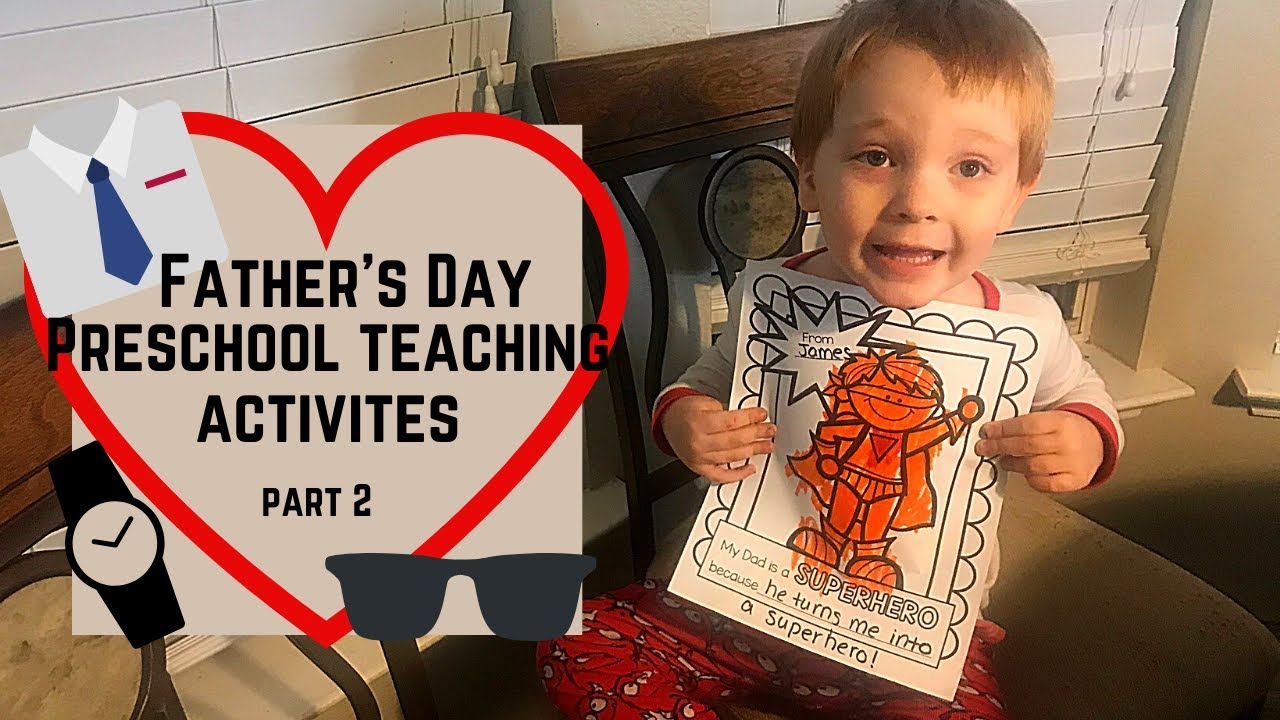Father's Day Preschool Teaching Activities Part 2 - YouTube