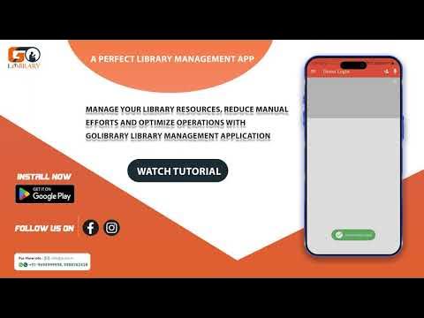 Golibrary-Library Management App Tutorial Video | लाइब्रेरी प्रबंधन ऐप ट्यूटोरियल वीडियो - YouTube