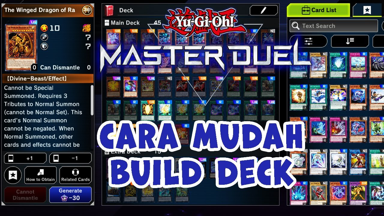 5 LANGKAH MUDAH BUILD DECK DI YU-GI-OH! MASTER DUEL! - YouTube