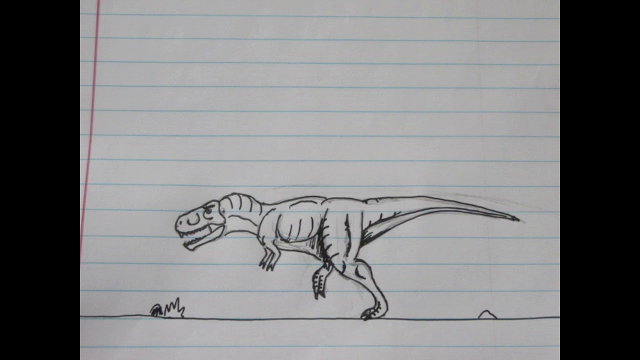 T. rex stop motion. - YouTube