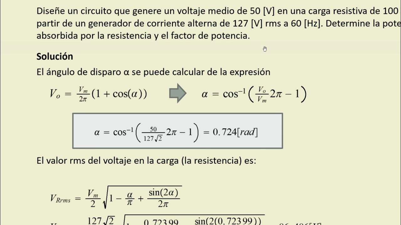 Rectificador de media onda con SCR y carga R. Expresiones y simulación en Proteus. - YouTube