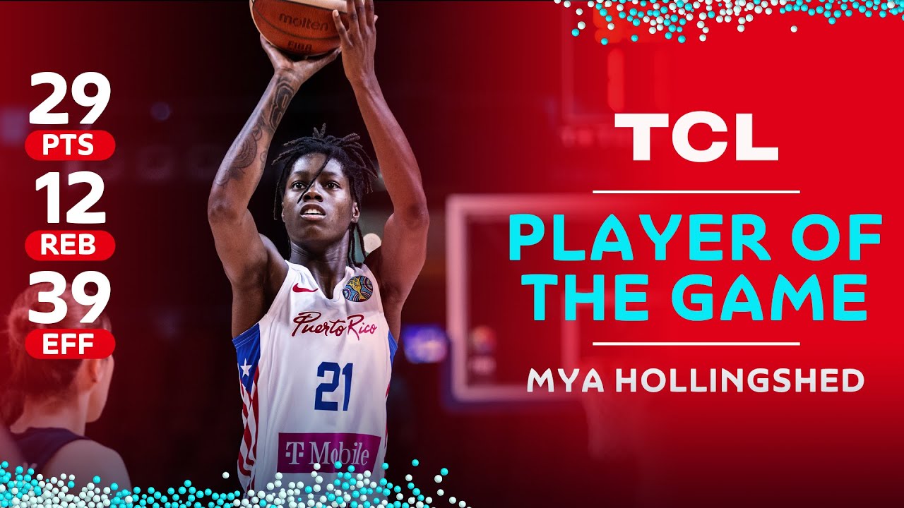 Mya HOLLINGSHED 🇵🇷 | 29 PTS | 12 REB | 39 EFF - FIBA Women's Basketball ...