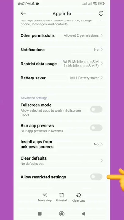 How to remove android 13-14 accessibility restricted setting - YouTube