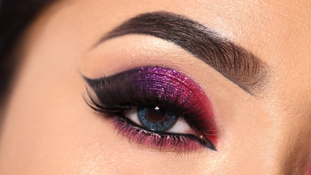 Colorful Glitter Eye Makeup Tutorial|| Easy and simple Eye Makeup ...