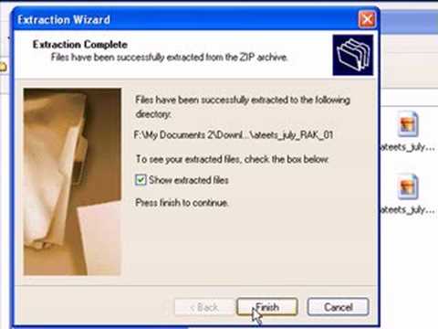 How to unzip a digital scrapbooking zip file with Windows XP - YouTube