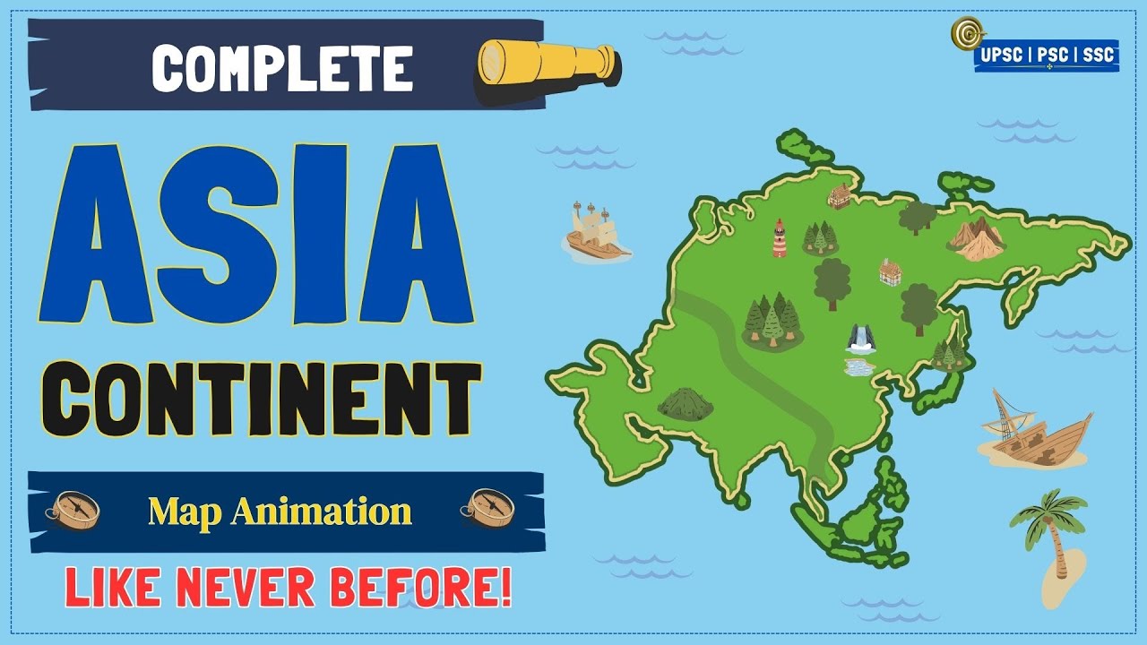 Complete Asia Continent Political Map | World Geography Series ...