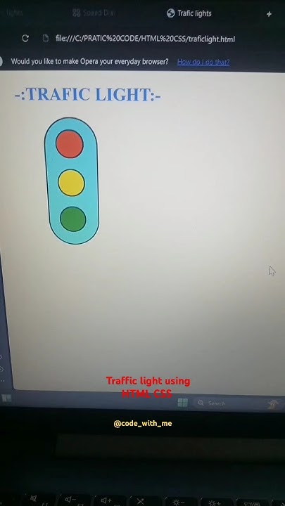 Traffic light using Html and Css .... #HTML #CSS - YouTube