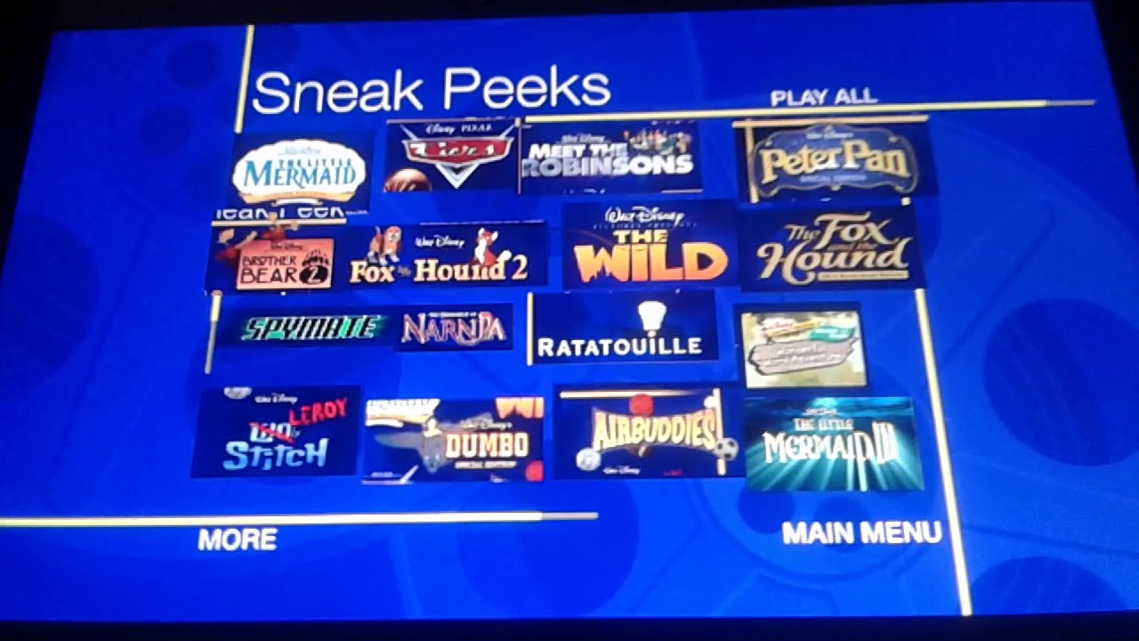 Sneak Peeks Menu - YouTube