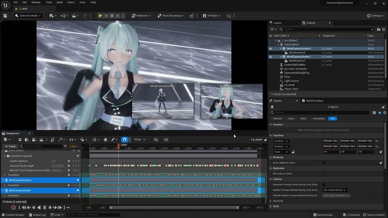 Import MMD camera motion to Unreal Engine 5 - YouTube
