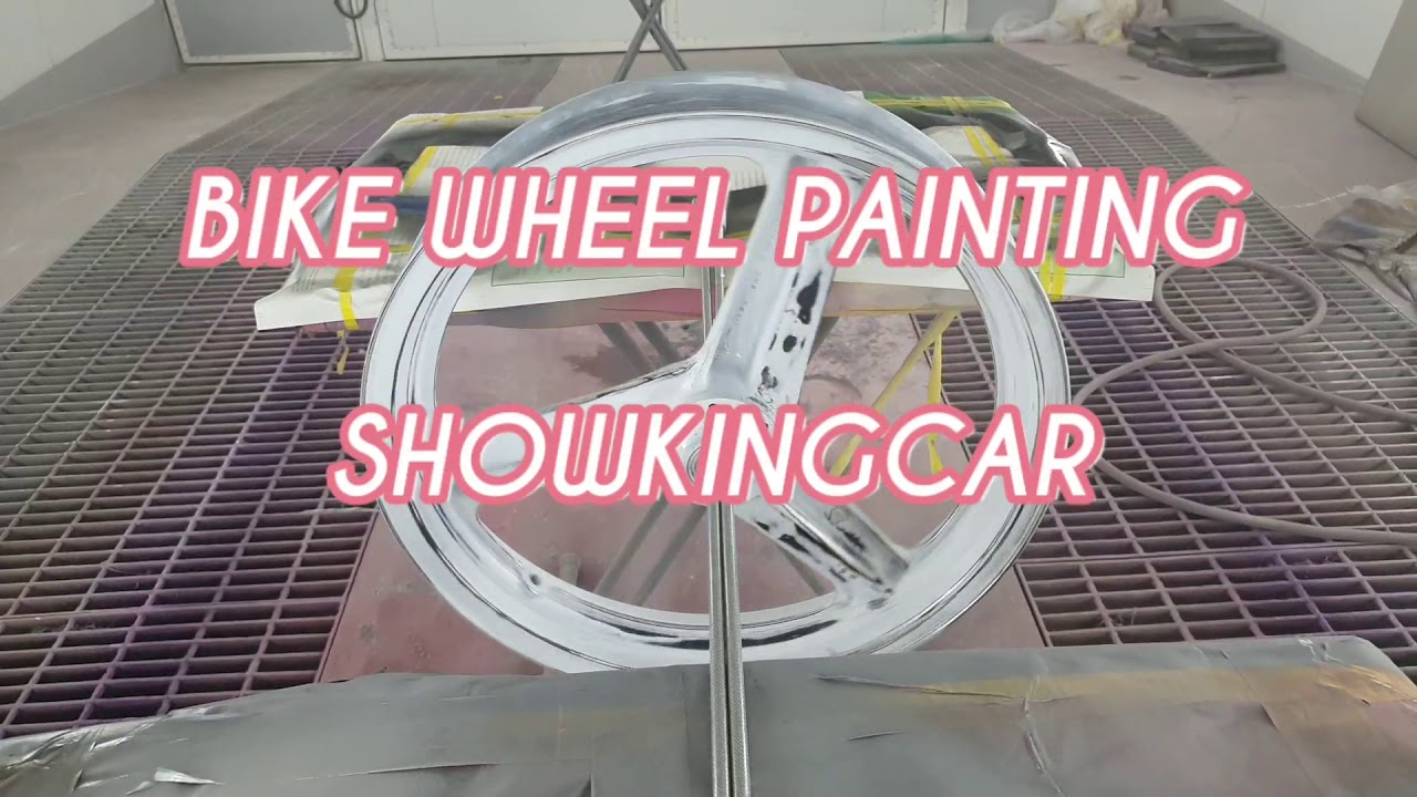 쇼킹카커스텀- how to bike wheel painting 휠도장 이렇게 맞지? - YouTube