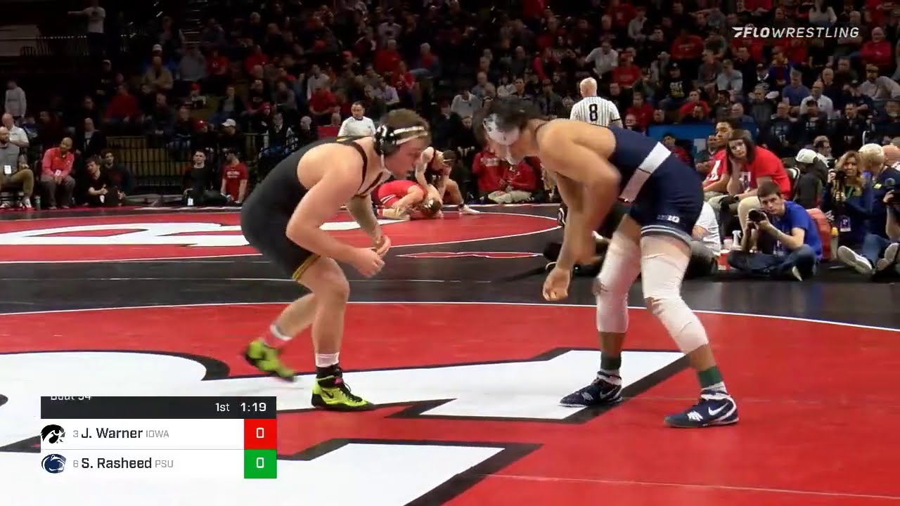 Shakur Rasheed Penn State vs Jacob Warner - 197 lbs Quarterfinal - YouTube