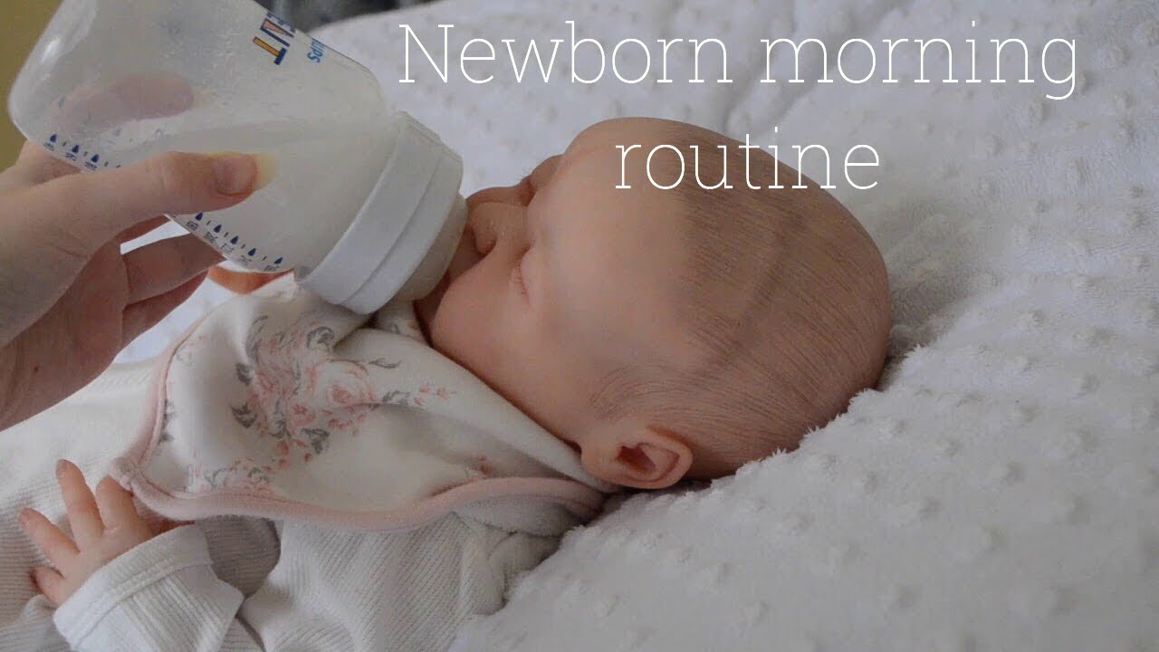 calming newborn reborn morning routine - YouTube