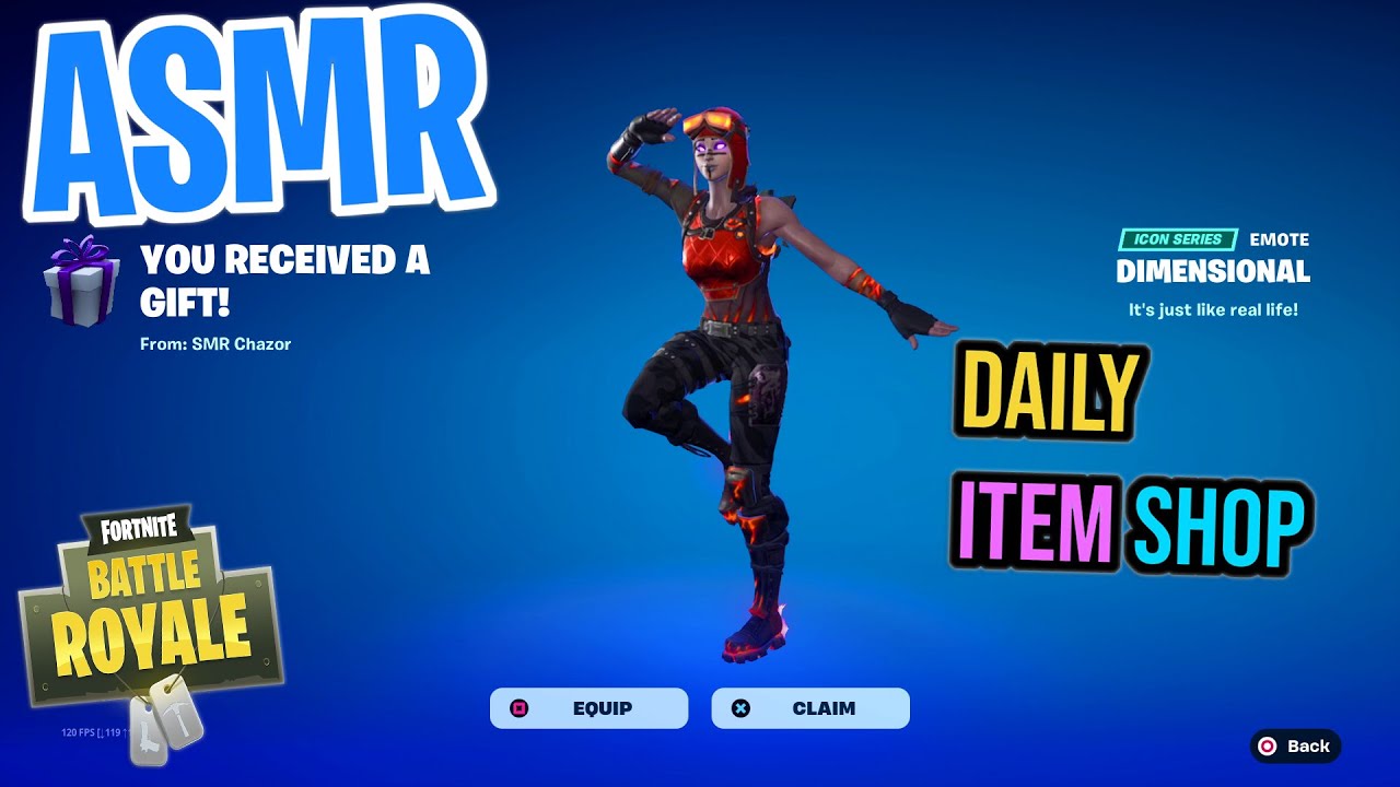 ASMR Fortnite NEW Dimensional Emote! Daily Item Shop 🎮🎧 Relaxing ...