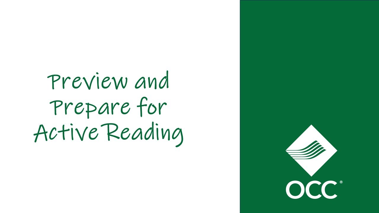 Math Mastery Series Part 2: Preview and Prepare for Active Reading - YouTube