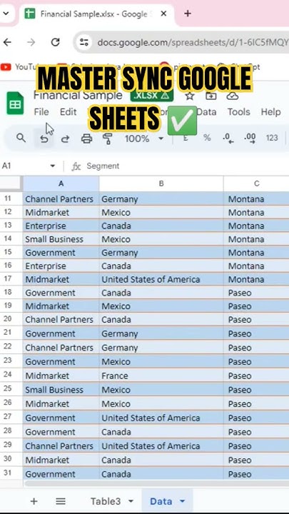 Masters Syncing Google Sheet to Excel #googlesheets #shortvideo - YouTube