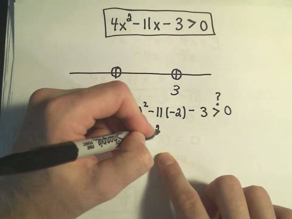 Solving Quadratic Inequalities, More Examples - Example 4 - YouTube