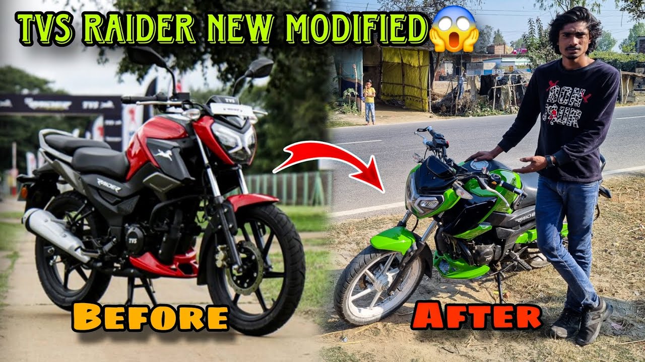 Tvs raider new modified 😱 | ( Before 👉 After ) @TheUK07Rider ...