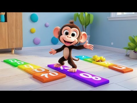 Five Little Monkeys Jump and Count | Fun Counting Song for Kids | Learn ...